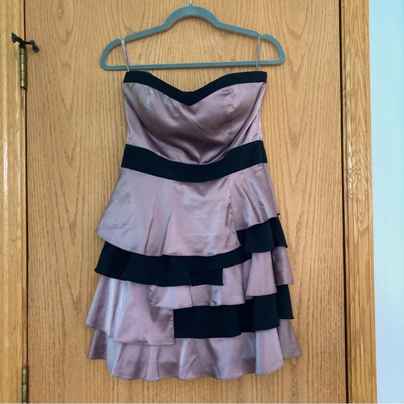 TCEC | Dresses | Tcec Strapless Party Dress In Pale Mauve And Black ...